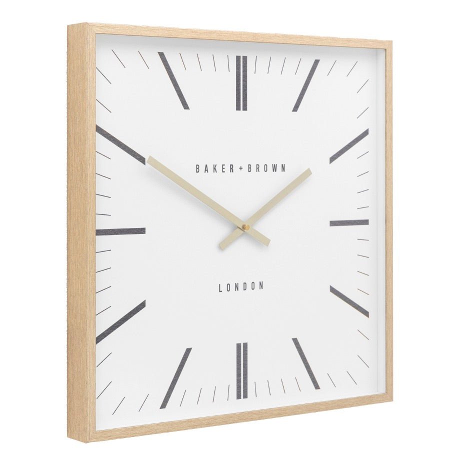 Baker & Brown Square Penhurst Wall Clock - Gold (50cm) – Duck Barn ...