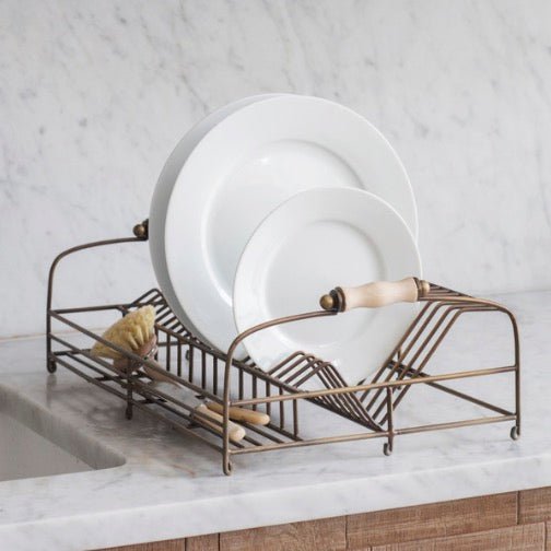 Brompton Wire Dish Rack - Antique Brass – Duck Barn Interiors