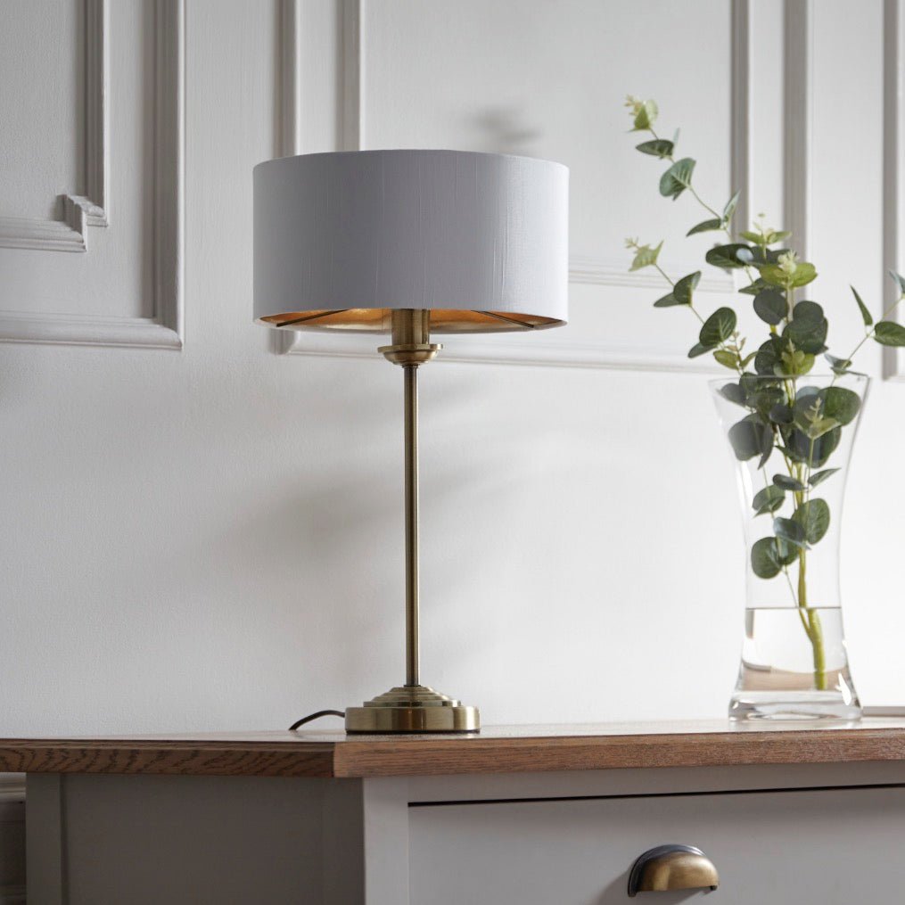 Highclere Table Lamp - Antique Brass – Duck Barn Interiors