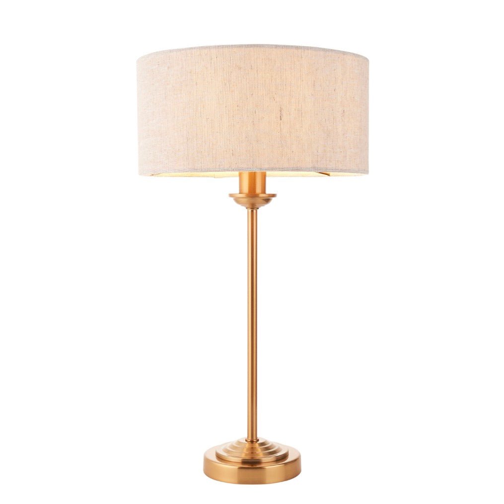Highclere Table Lamp - Vintage Brass – Duck Barn Interiors