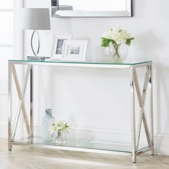 Miami Console Table - Silver – Duck Barn Interiors