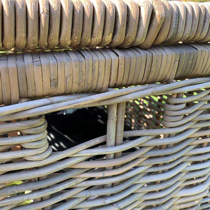 Set of 2 Grey Wicker Storage Chests with Lids | Duck Barn Interiors
