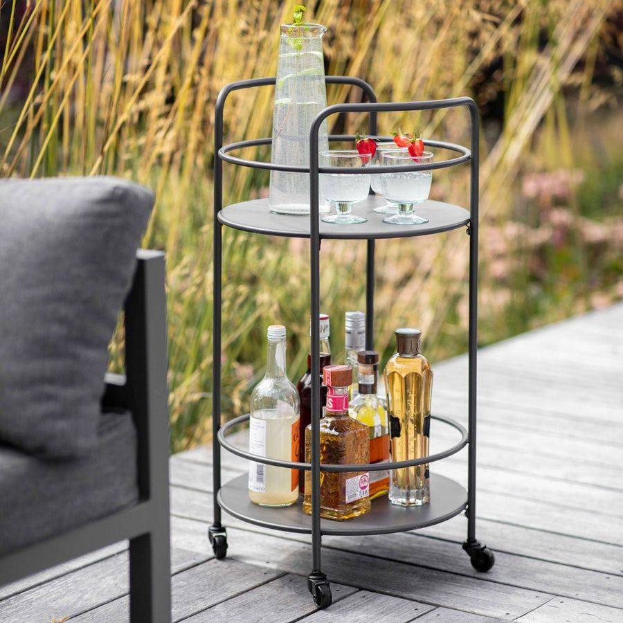 Round Drinks Trolley - Carbon – Duck Barn Interiors