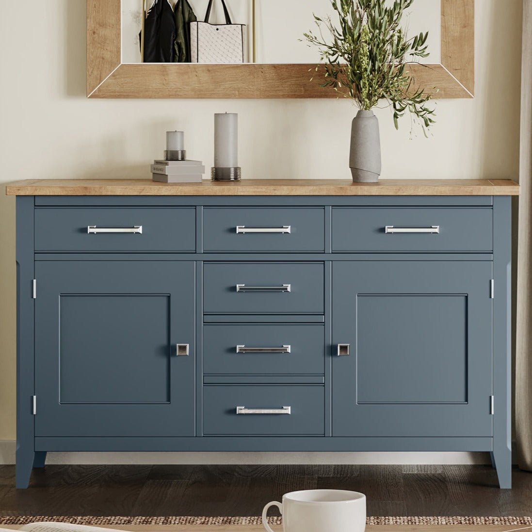 Signature Blue Large Sideboard – Duck Barn Interiors