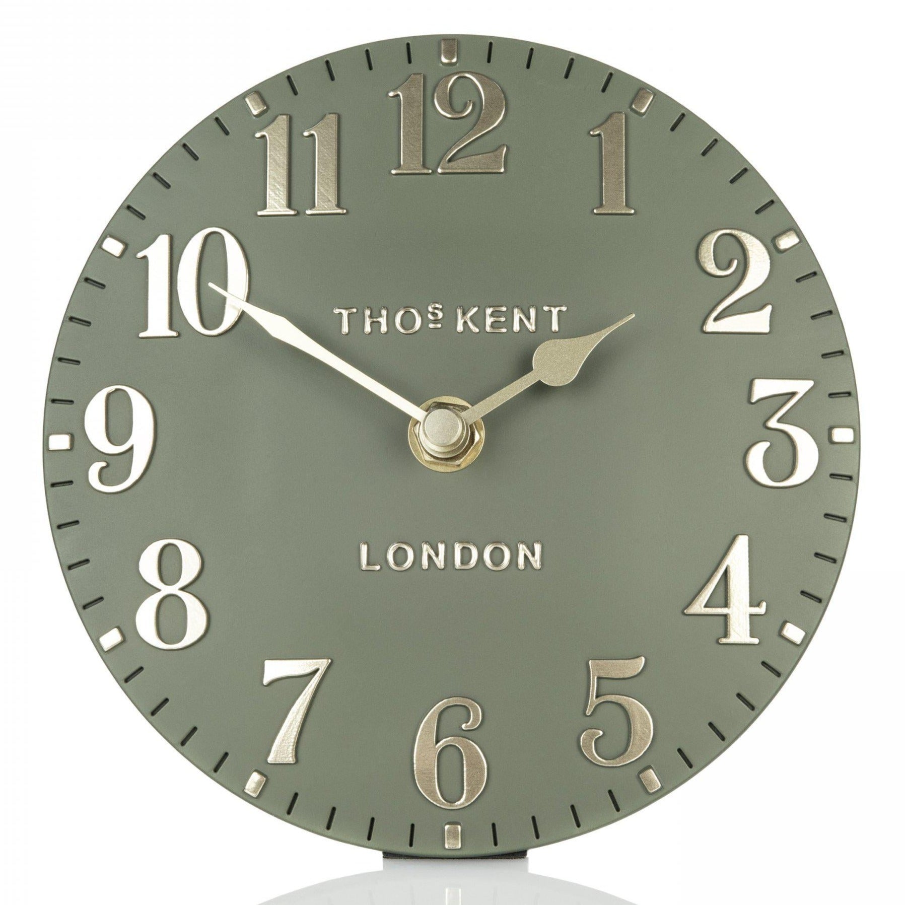 Thomas Kent Arabic Mantel Clock - Lichen Green – Duck Barn Interiors