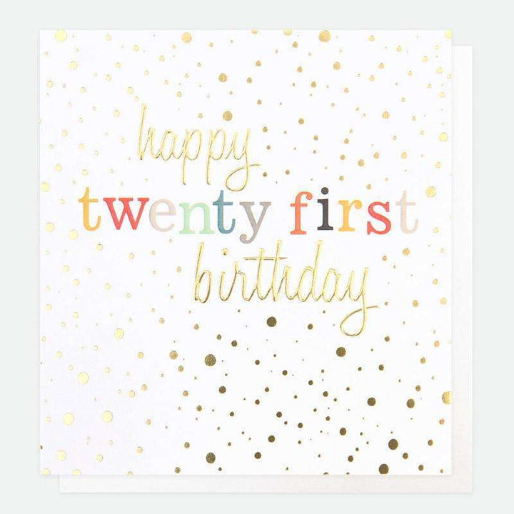 Twenty First Birthday Confetti Card – Duck Barn Interiors