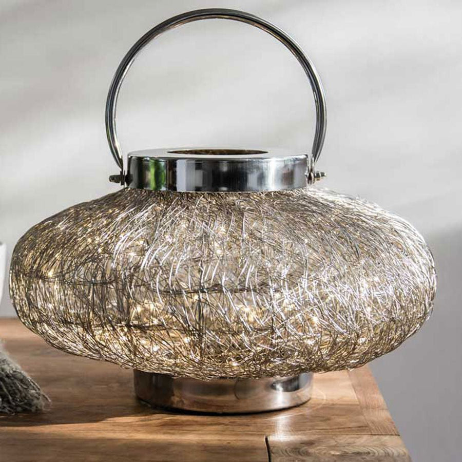 Wire Weave Lamp with Fairy Lights (3 Sizes) – Duck Barn Interiors